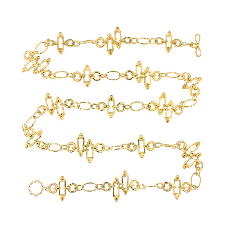 Valentin Magro Bullet Shaped Stones Chain Necklace For Sale at 1stDibs