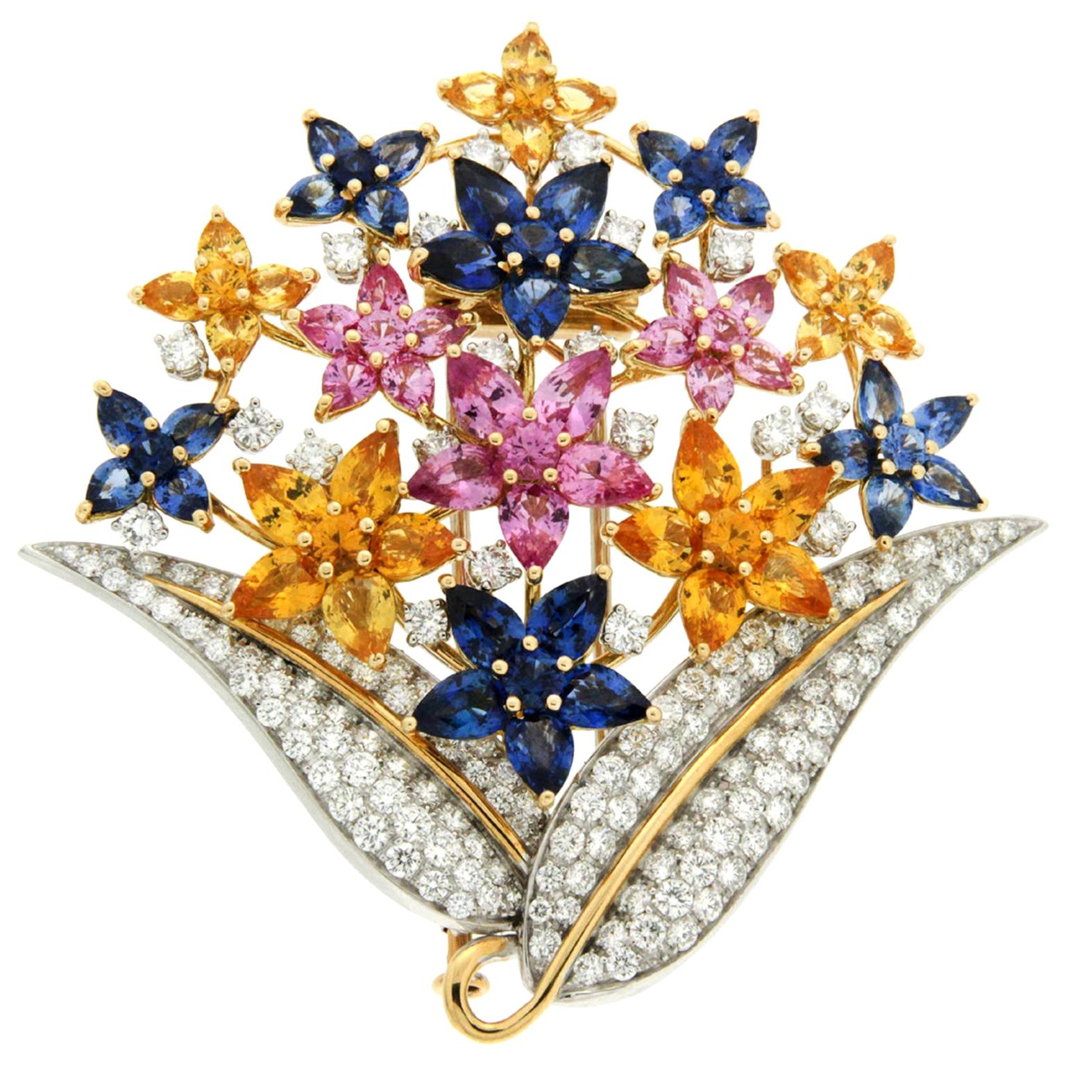 Ciner Enamel Pierrot brooch at 1stDibs