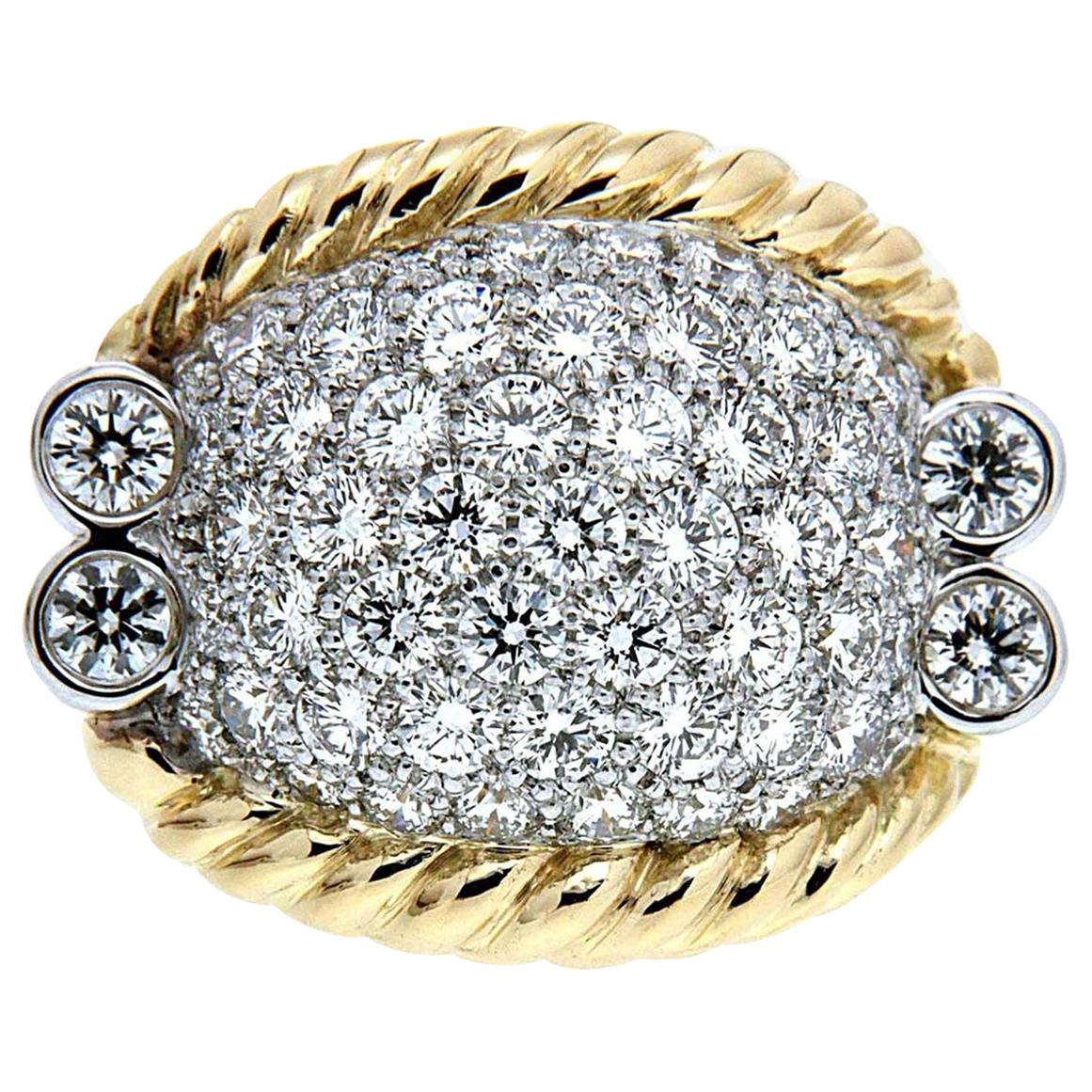 Jye's Right Hand Gold Platinum and Diamond Ring at 1stDibs