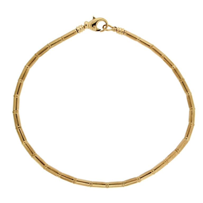 Valentin Magro Gold Tube and Ball Chain Necklace at 1stDibs