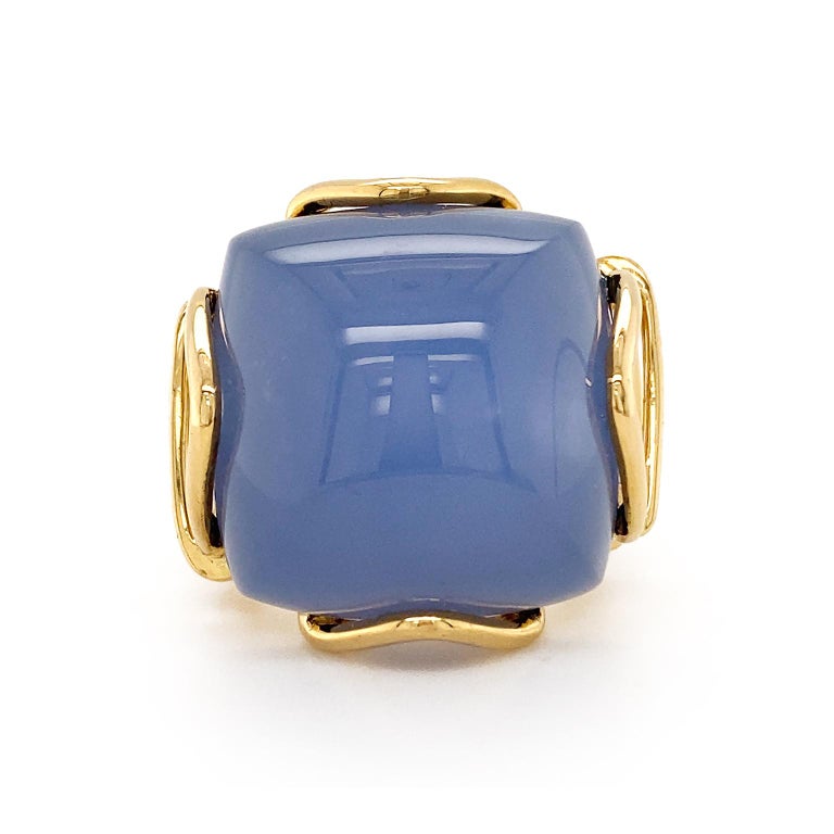 Chalcedony Cushion Ring For Sale at 1stDibs