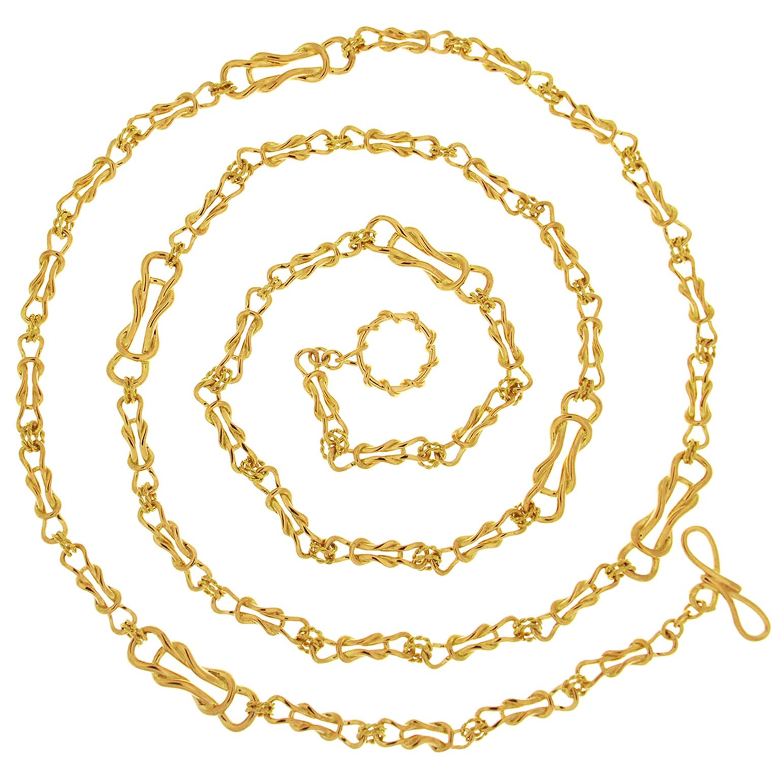 White Gold Rope Chain Necklace For Sale at 1stDibs