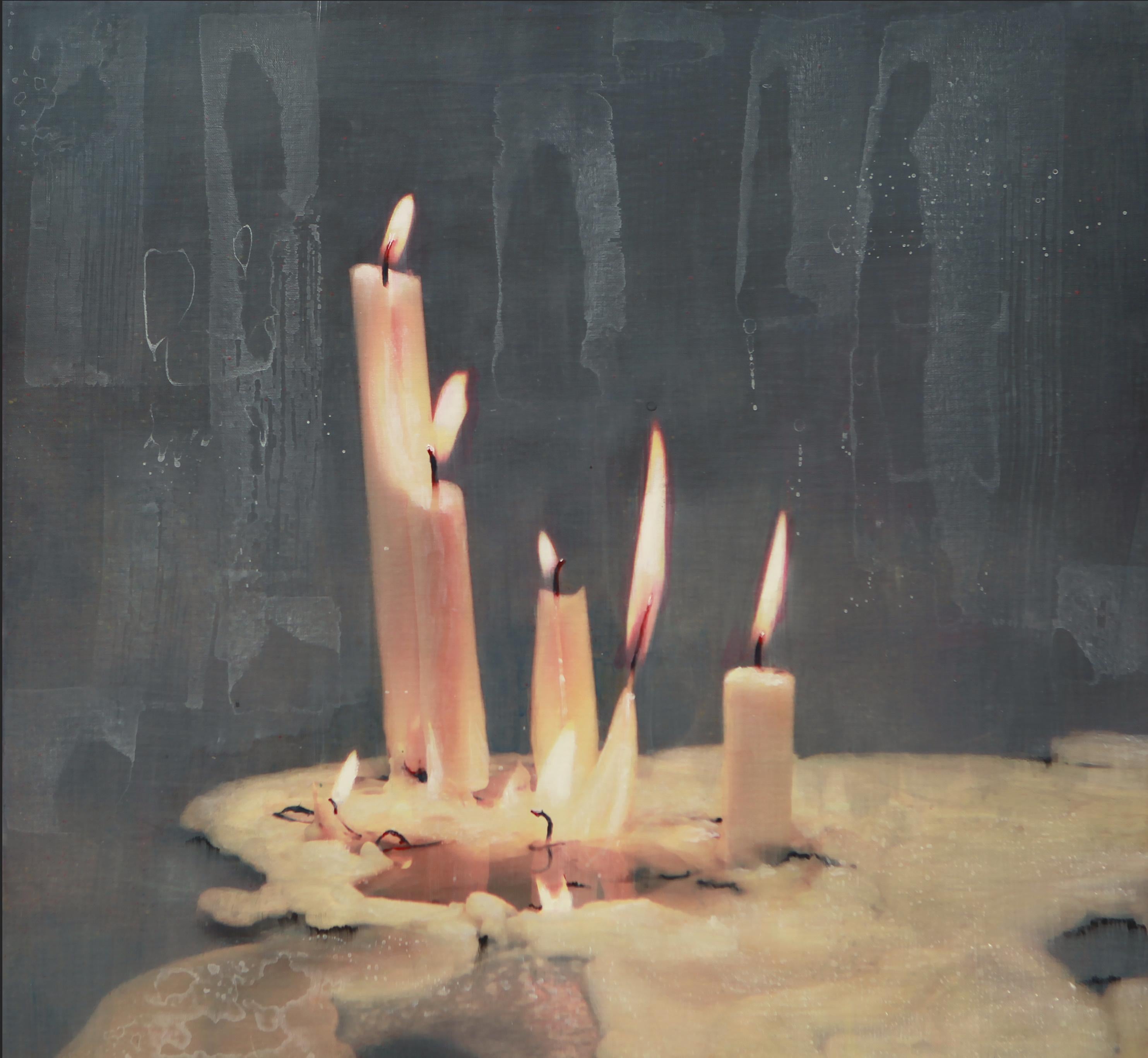 Valentin Popov - "Three Candles" Oil Painting For Sale at 1stDibs