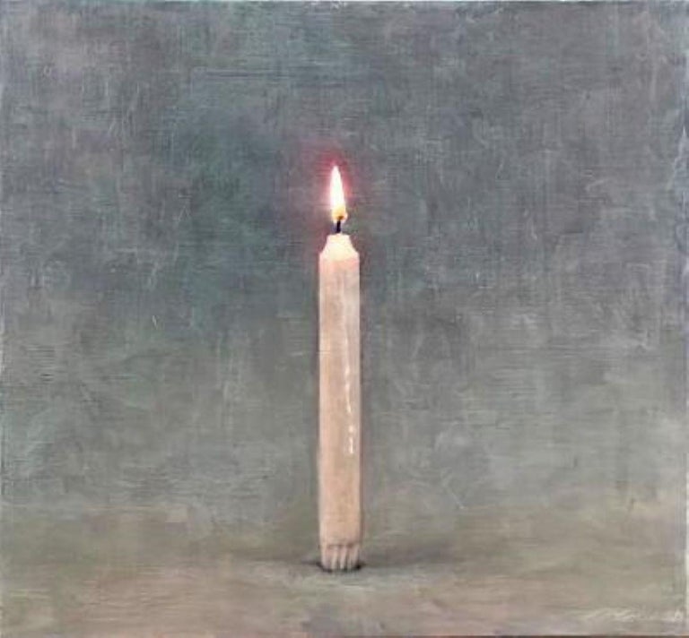 Valentin Popov - "One Candle" Oil Painting For Sale at 1stDibs