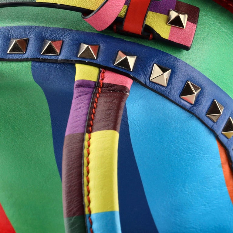 Valentino 1973 Rockstud Backpack Striped Leather Mini at 1stDibs