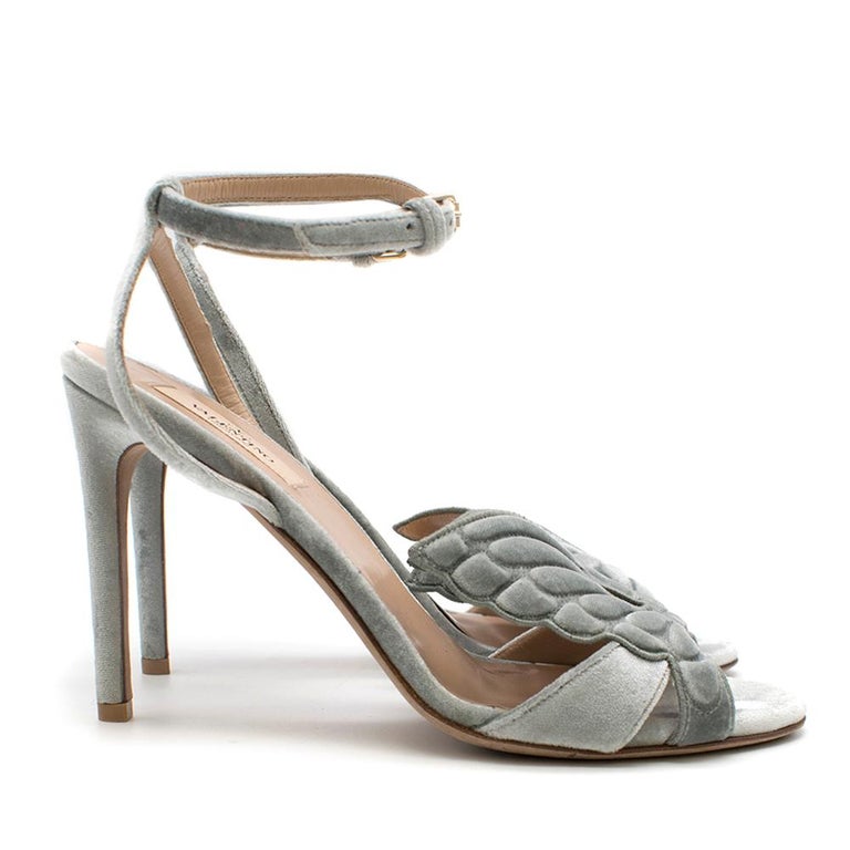 Valentino 'angelicouture' Angel Wing Velvet Sandals 38.5 at 1stDibs