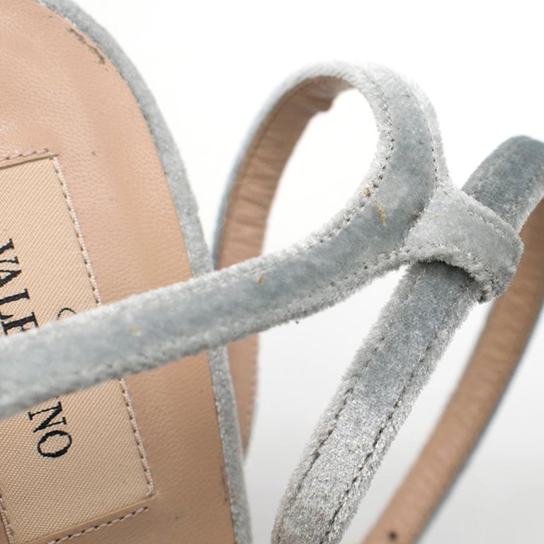 Valentino 'angelicouture' Angel Wing Velvet Sandals 38.5 at 1stDibs