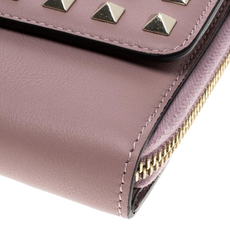 Valentino Beige Leather Rockstud Degrade Coin Purse at 1stDibs ...
