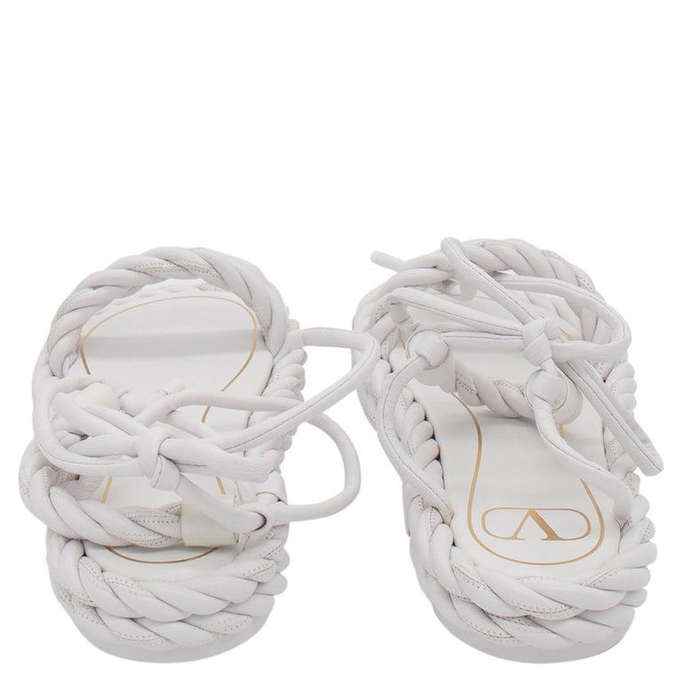 Valentino Bianco Ottico The Rope Slide EU 38 at 1stDibs