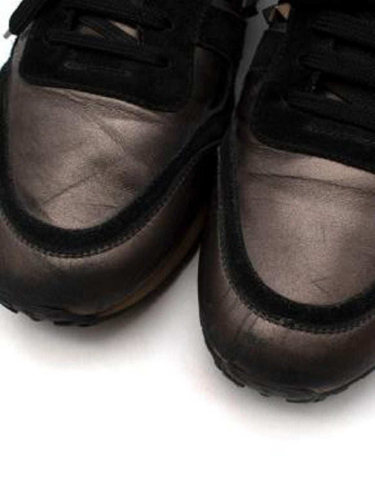 Valentino black and chrome Rockrunner trainers For Sale at 1stDibs