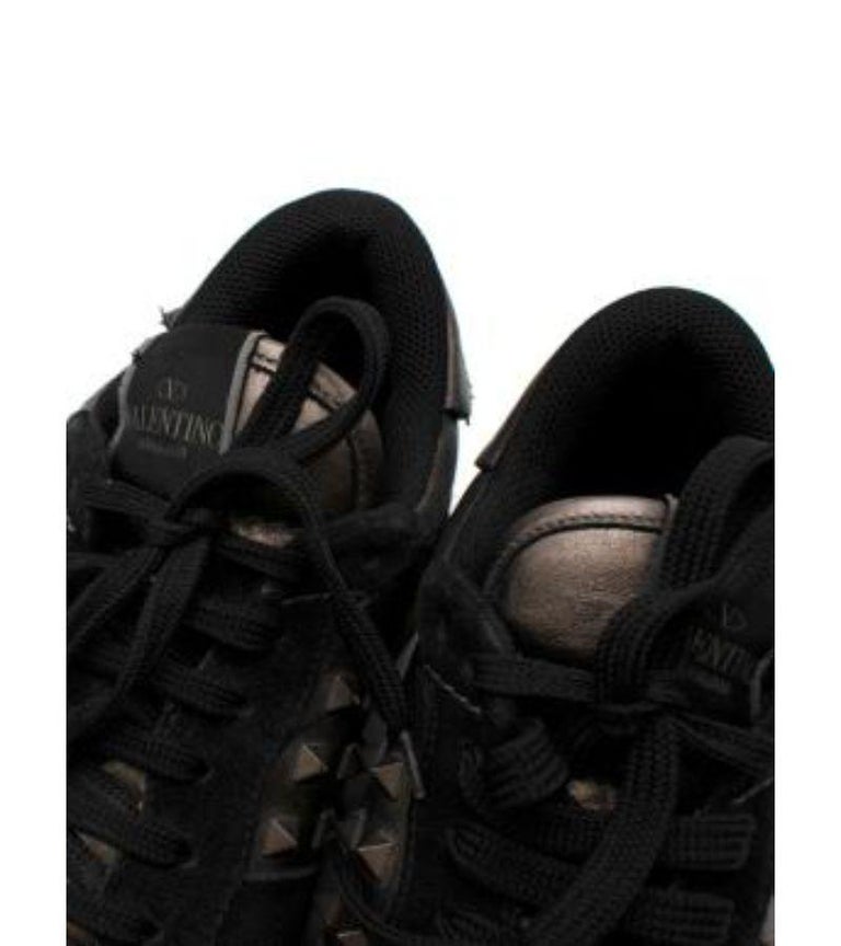 Valentino black and chrome Rockrunner trainers For Sale at 1stDibs