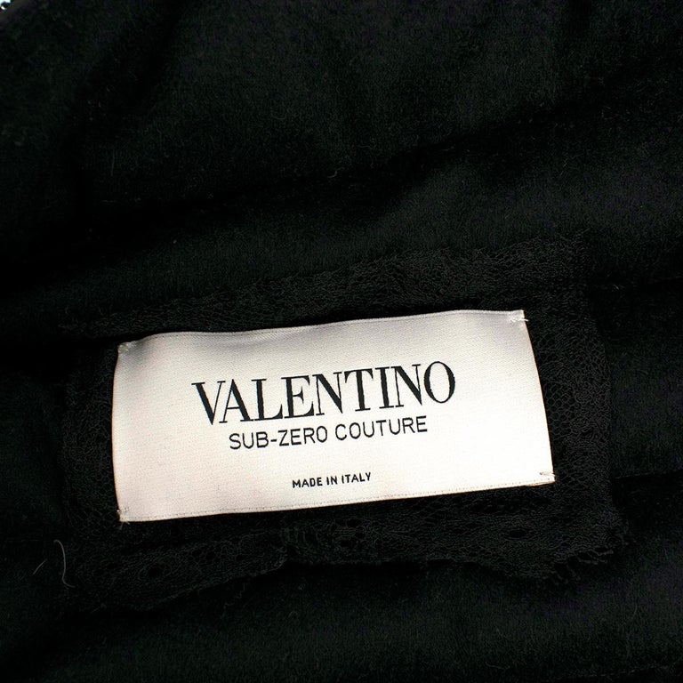 Valentino Black Lace Short Puffer Jacket US 6 For Sale at 1stDibs