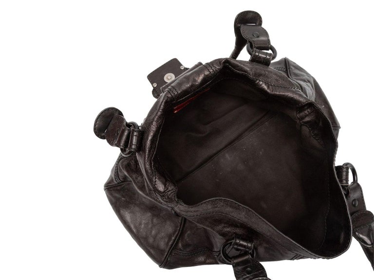 Valentino Black Leather Hobo Bag For Sale at 1stDibs