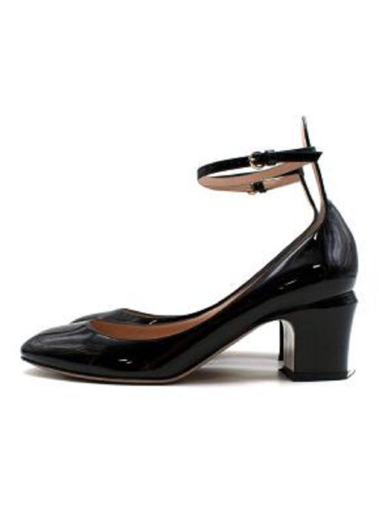 Valentino Black Perspex Ankle Strap Pumps For Sale at 1stDibs