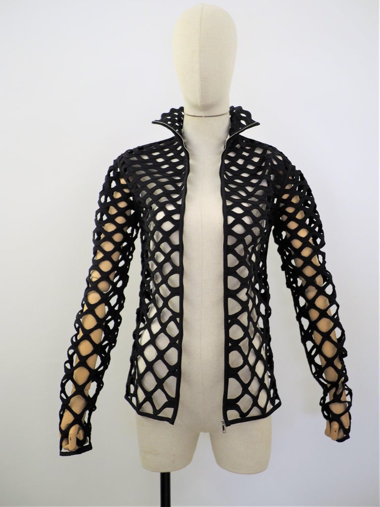 Valentino black see through jacket For Sale at 1stDibs