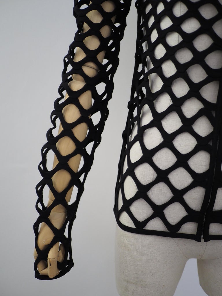 Valentino black see through jacket For Sale at 1stDibs
