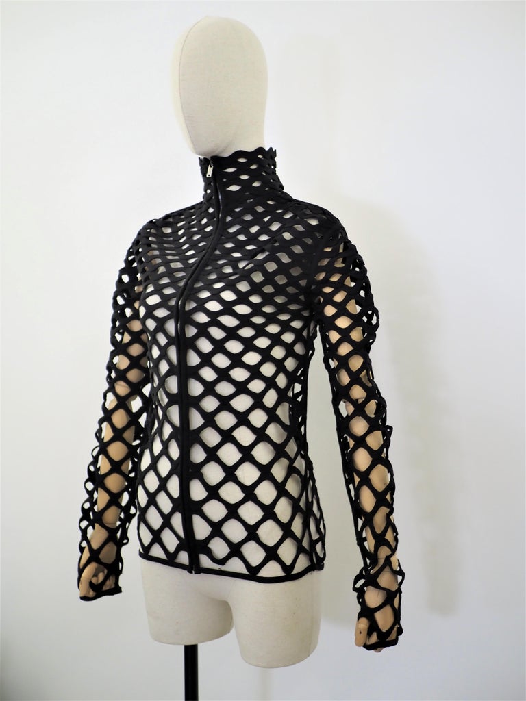 Valentino black see through jacket For Sale at 1stDibs