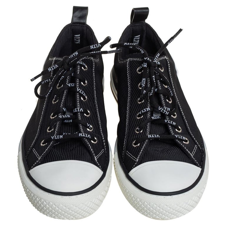 Valentino Black/White Mesh And Rubber Low Top Giggies Sneakers Size 41 ...