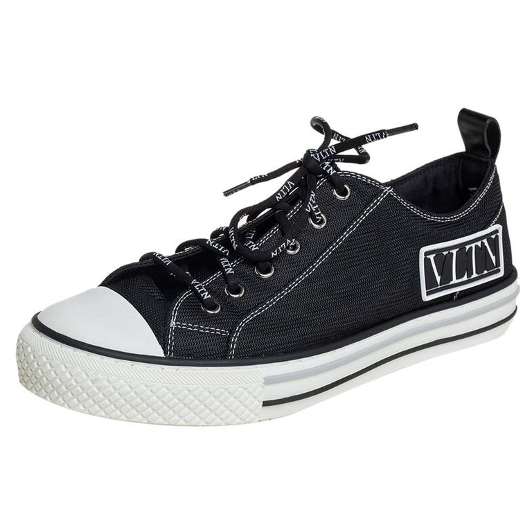Valentino Black/White Mesh And Rubber Low Top Giggies Sneakers Size 41 ...