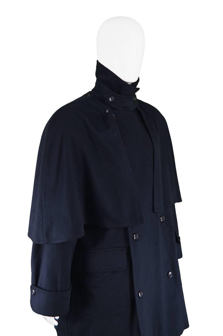 Valentino Boutique Men's Cashmere and Wool Vintage Cape Coat, 1980s at ...