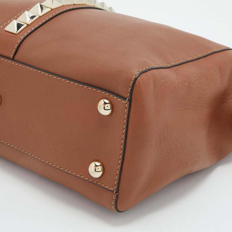 Valentino Brown Leather Va Va Voom Tote For Sale at 1stDibs