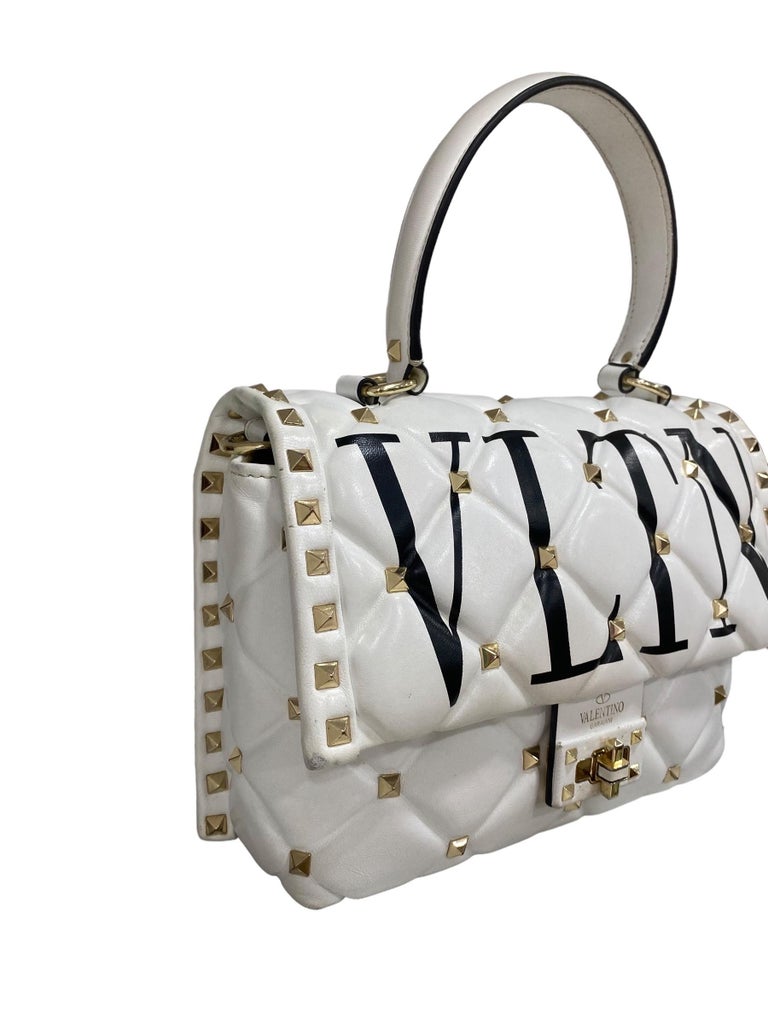 Valentino Candystud White Shoulder Bag For Sale at 1stDibs
