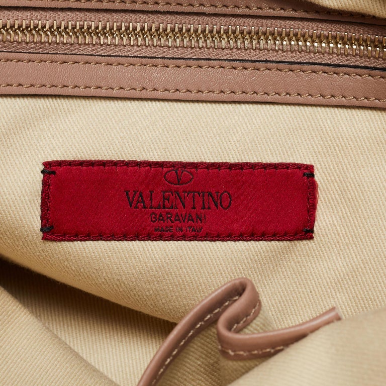 Valentino Cream/Brown Leather And Lace Bow Dome Bag For Sale at 1stDibs