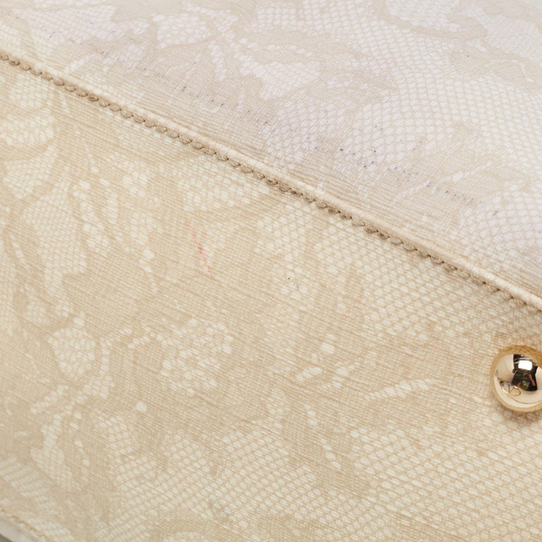 Valentino Cream/Brown Leather And Lace Bow Dome Bag For Sale at 1stDibs