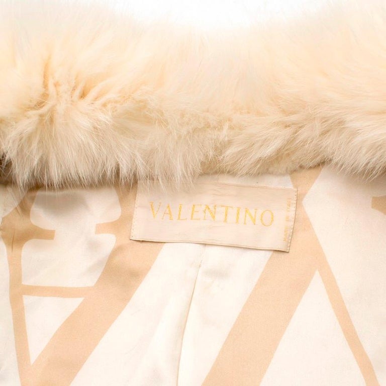 Valentino Cream Fox and Mink Fur Jacket US 2-4 at 1stDibs