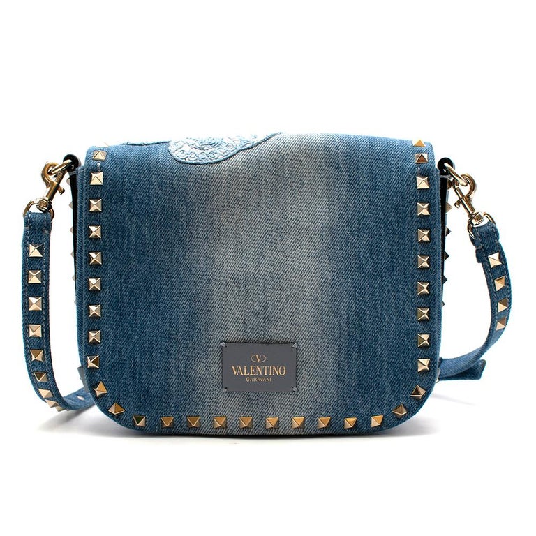 Valentino Denim Embroidered Butterfly Cross Body Bag at 1stDibs ...