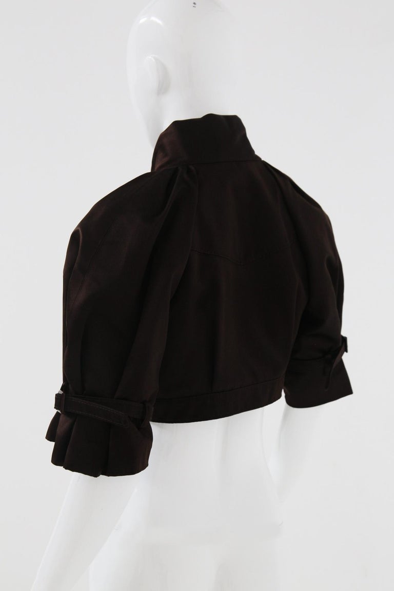 Valentino Elegant Short Satin Jacket For Sale at 1stDibs