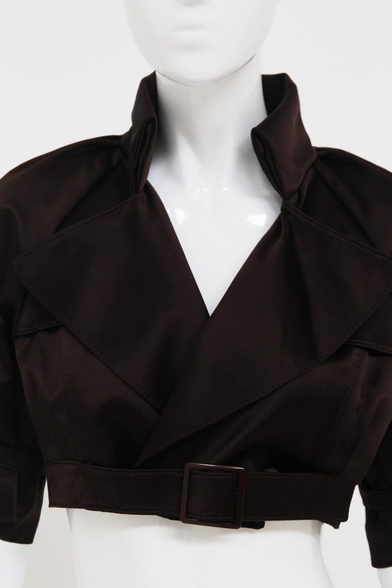 Valentino Elegant Short Satin Jacket For Sale at 1stDibs