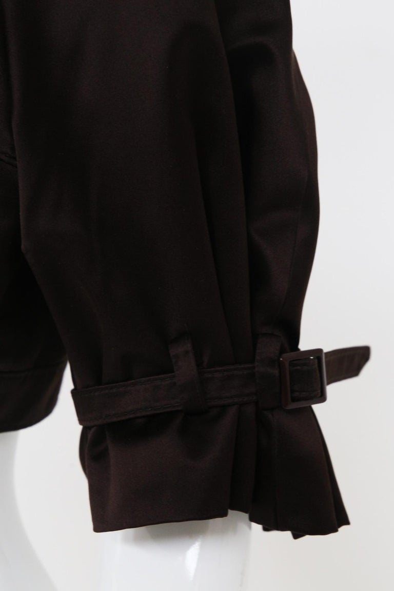 Valentino Elegant Short Satin Jacket For Sale at 1stDibs