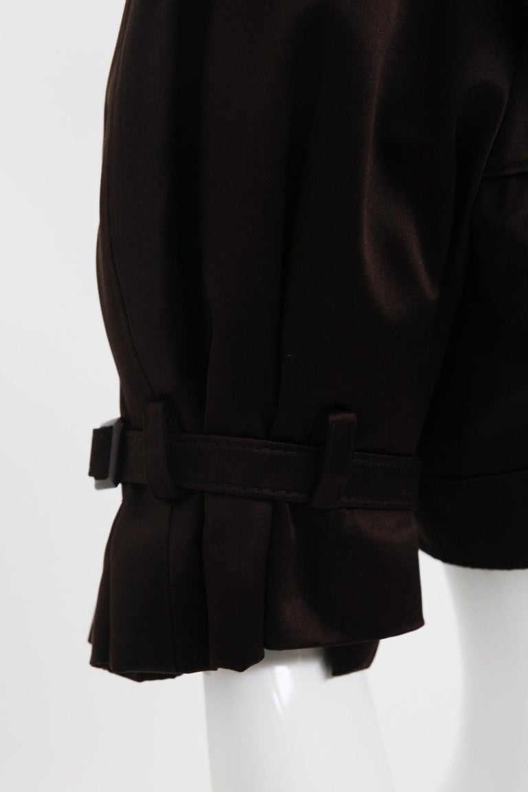 Valentino Elegant Short Satin Jacket For Sale at 1stDibs