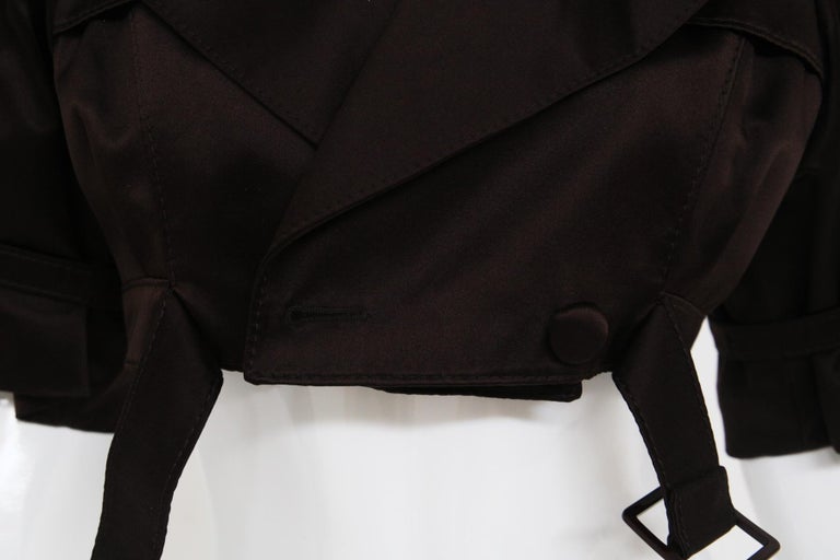 Valentino Elegant Short Satin Jacket For Sale at 1stDibs