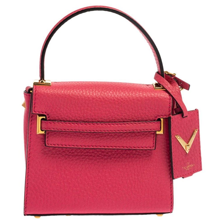 Valentino Fuchsia Leather Mini My Rockstud Crossbody Bag For Sale at ...