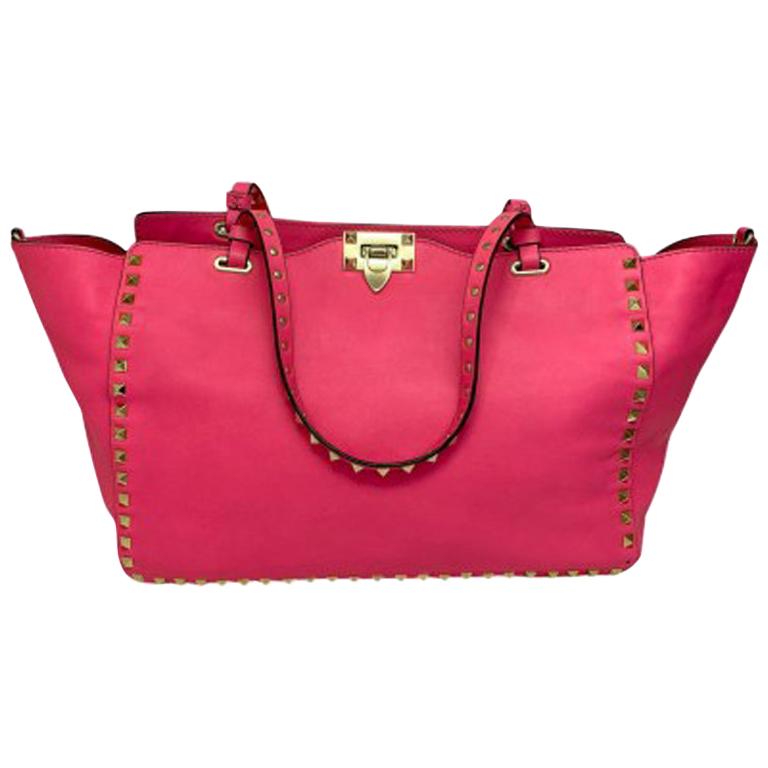 Valentino Fuchsia Leather Rockstud Bag at 1stDibs