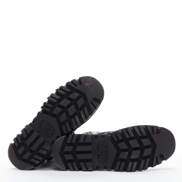 VALENTINO GARAVANI Atelier San Gallo 08 Edition black eyelet combat ...