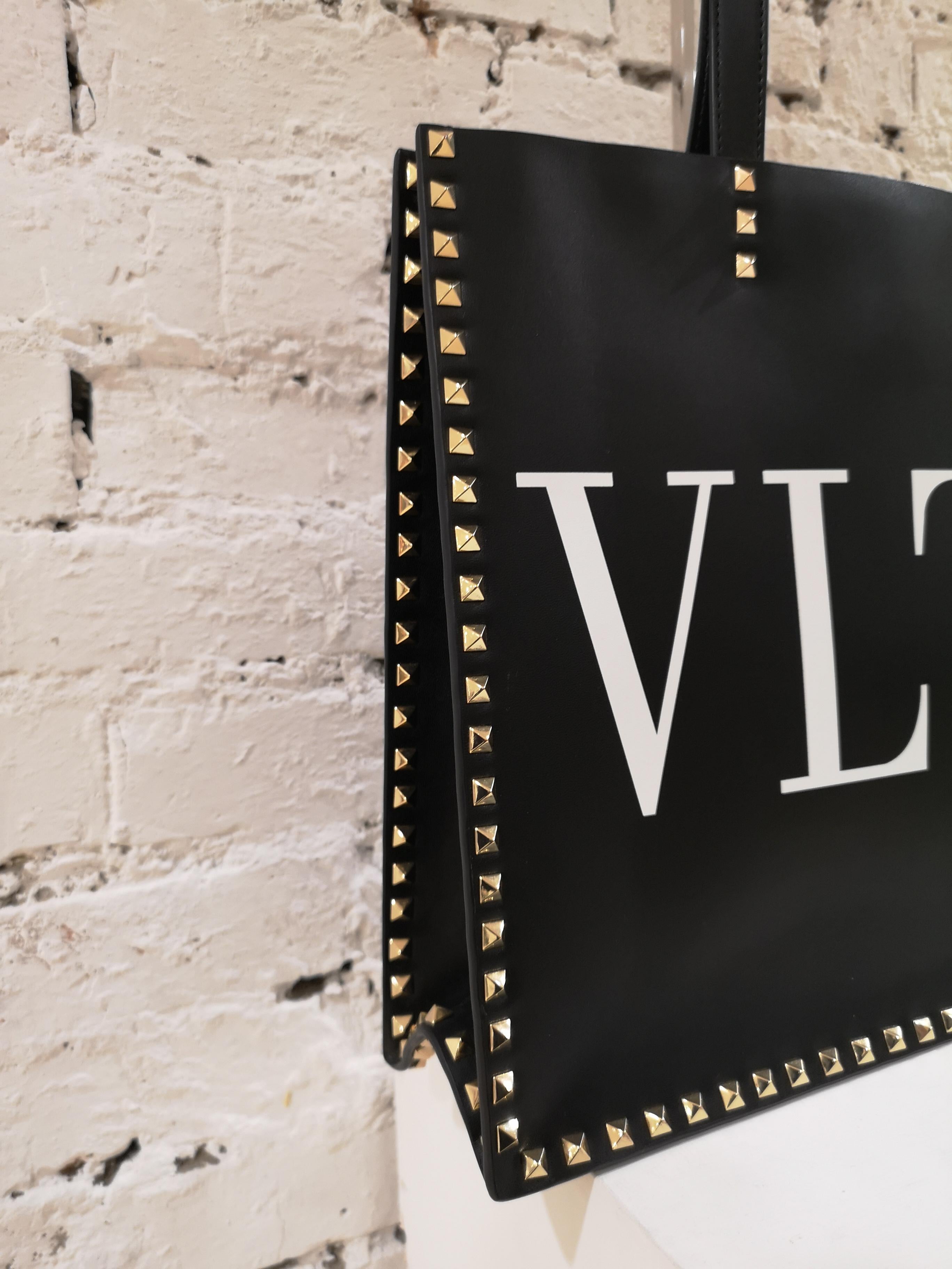 Valentino Garavani Black VLTN Shopping bag at 1stDibs | valentino ...