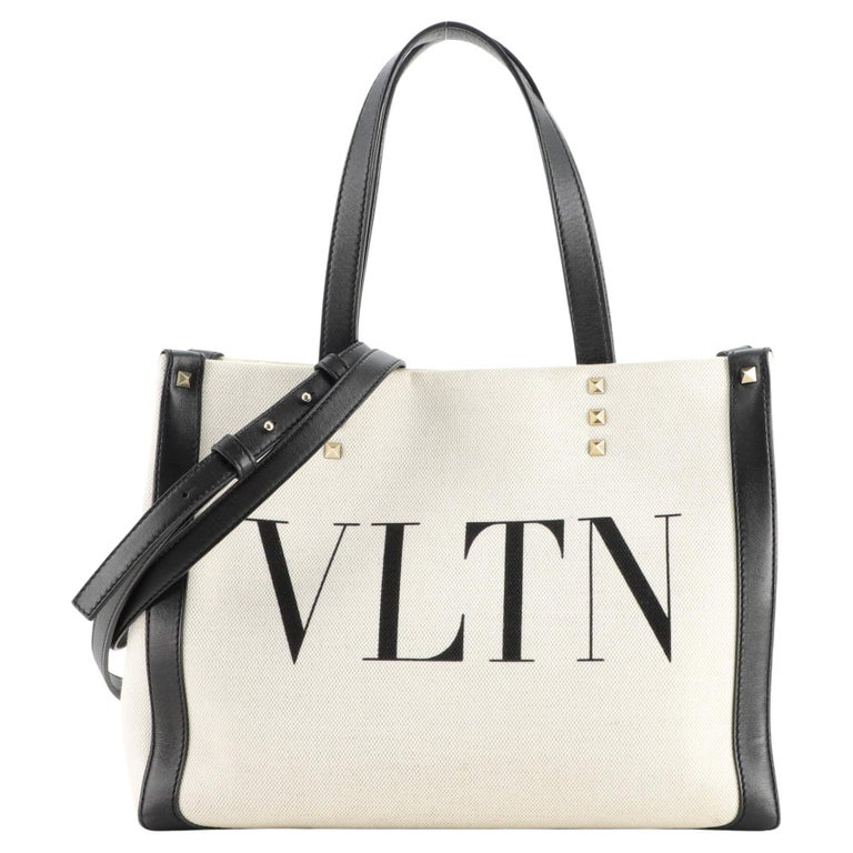 Valentino Garavani Grande Plage VLTN Tote Canvas Small at 1stDibs