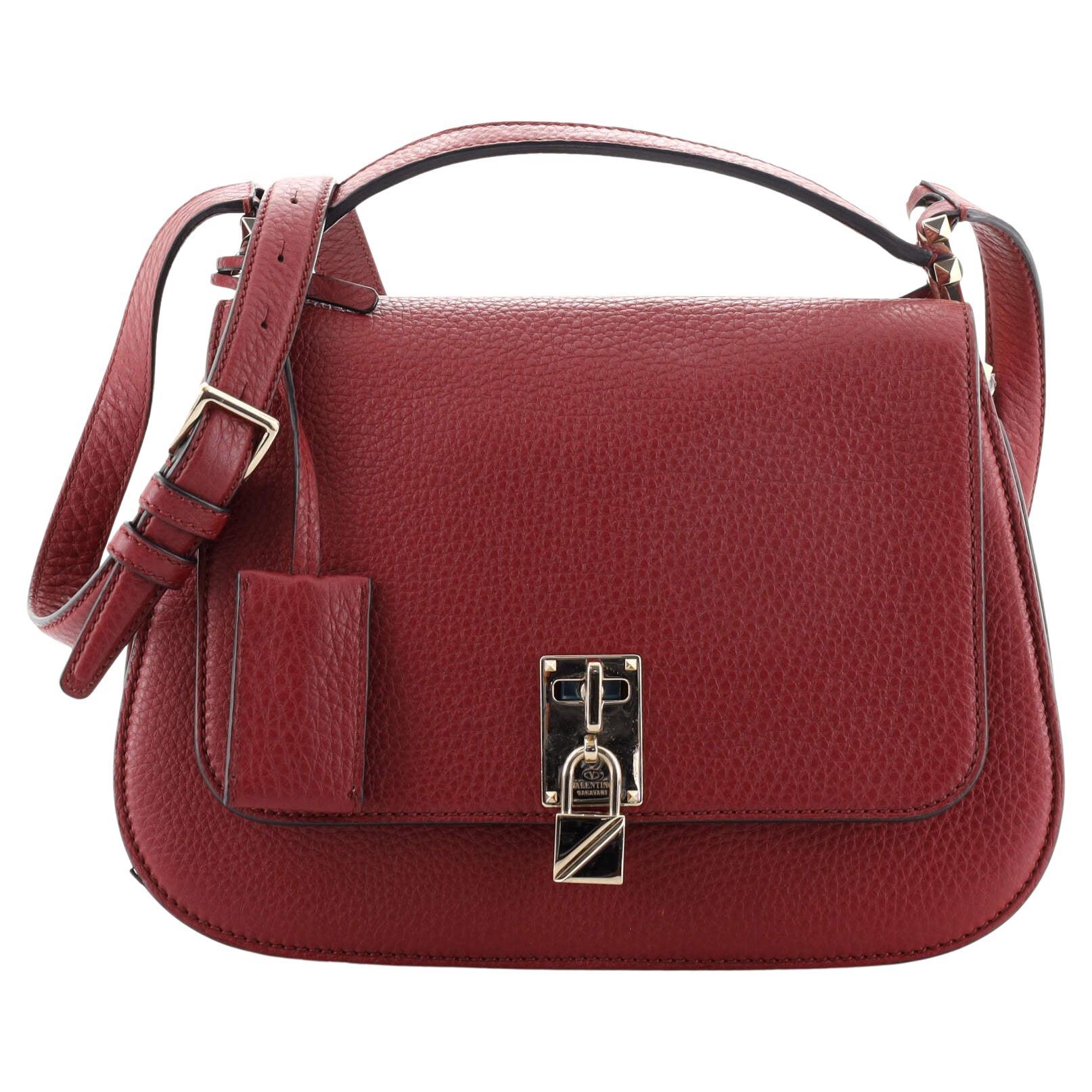 Valentino Garavani Joy Lock Messenger Bag Leather For Sale at 1stDibs