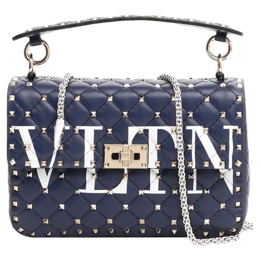 Valentino Garavani Rockstud Spike VLTN Medium Leather Bag For Sale at ...