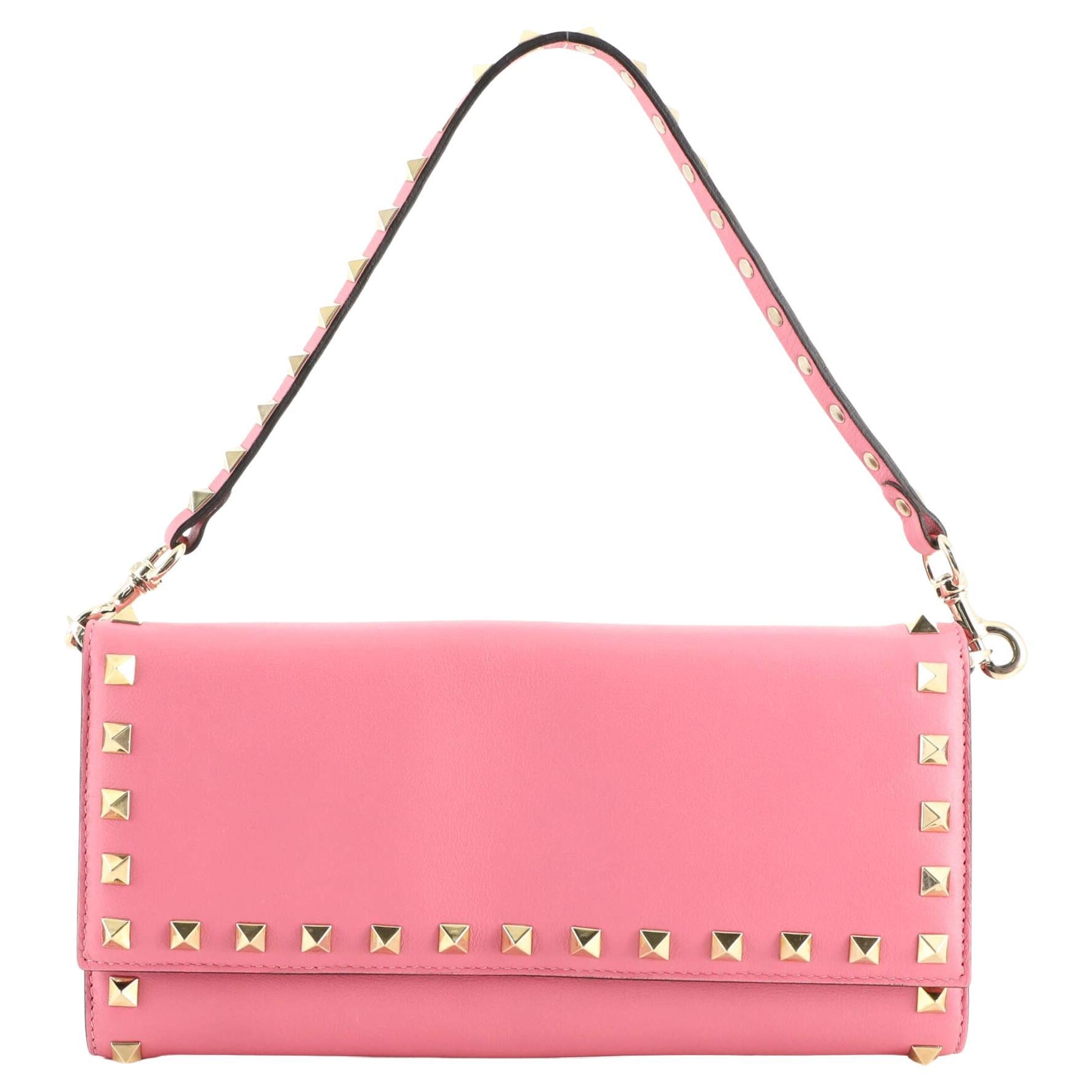 Valentino Garavani Rockstud Trifold Travel Wallet Leather at 1stDibs