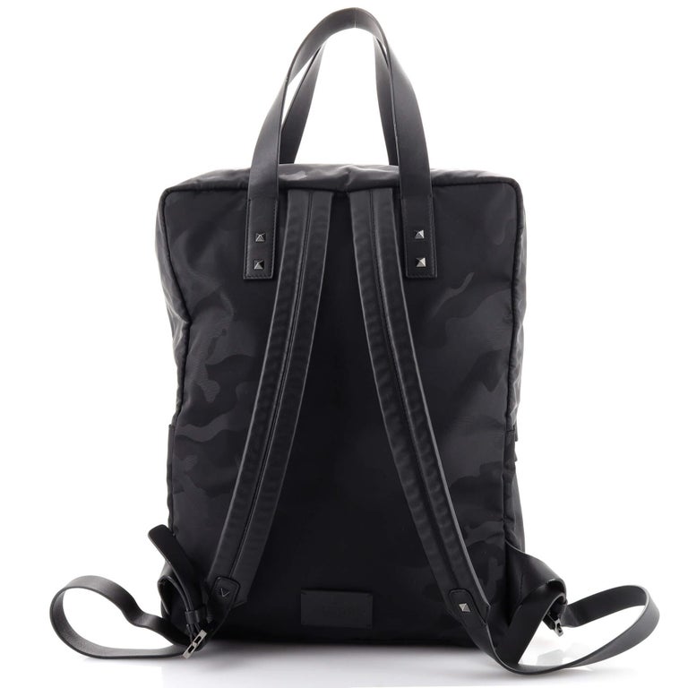 Valentino Garavani Top Handle Backpack Camo Nylon For Sale at 1stDibs