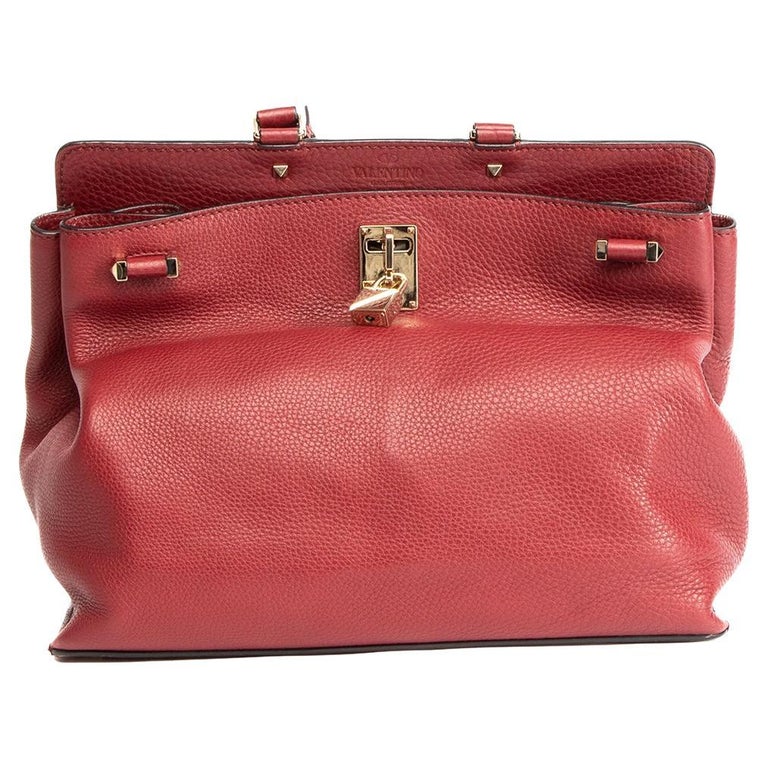 Valentino Garavani Women's J Lock Leather Tote Bag For Sale at 1stDibs