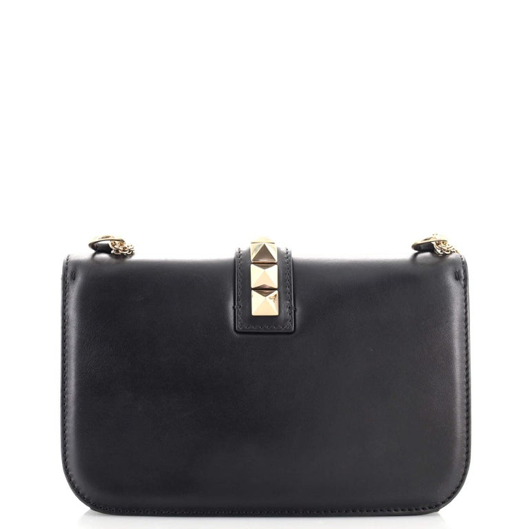 Valentino Glam Lock Shoulder Bag Leather Medium For Sale at 1stDibs