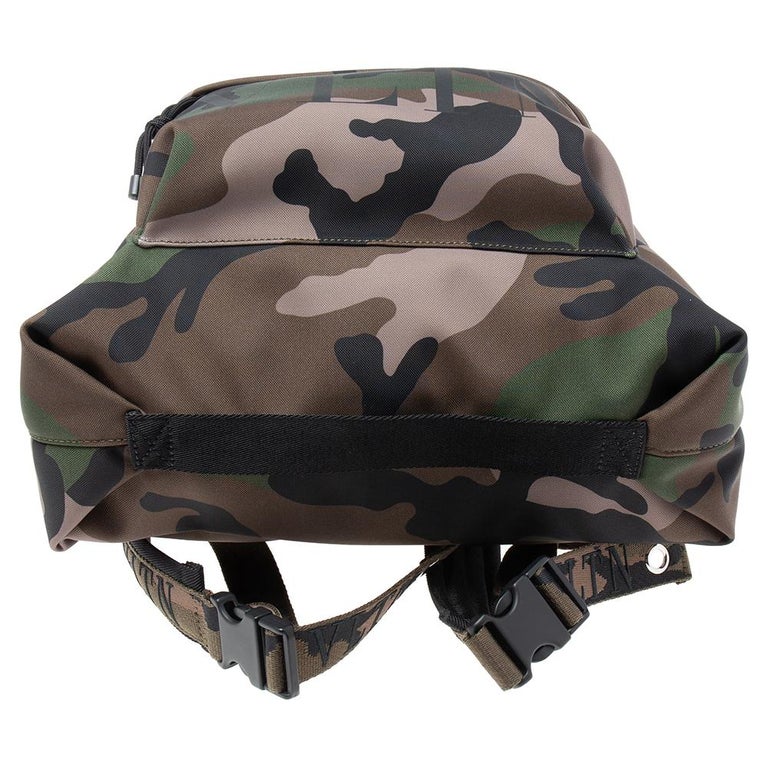 Valentino Green Camouflage Nylon VLTN Backpack at 1stDibs