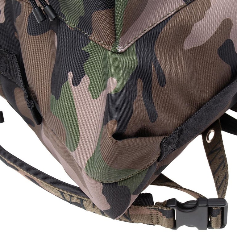 Valentino Green Camouflage Nylon VLTN Backpack at 1stDibs