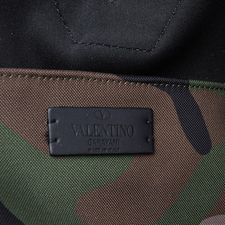 Valentino Green Camouflage Nylon VLTN Backpack at 1stDibs