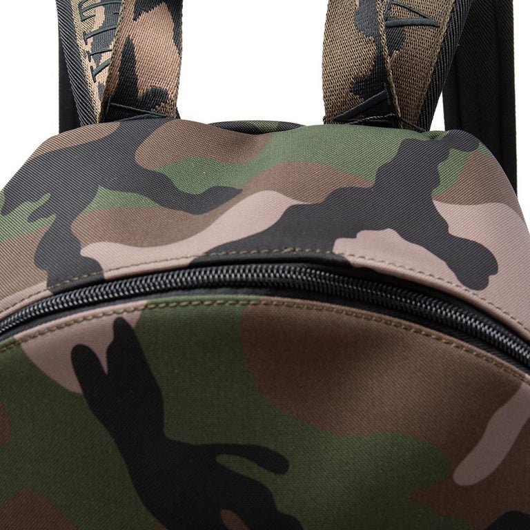 Valentino Green Camouflage Nylon VLTN Backpack at 1stDibs